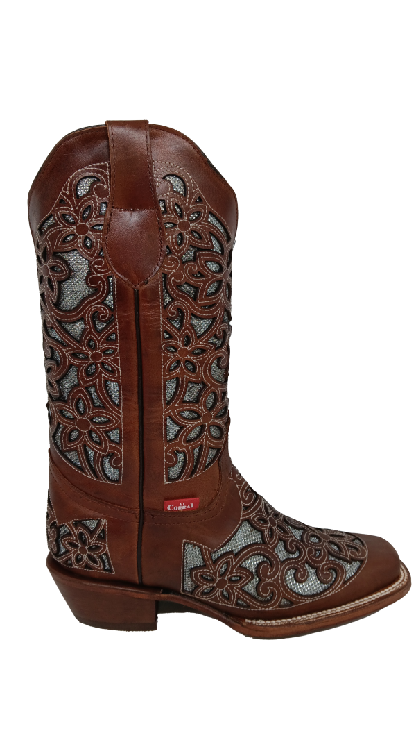 EL CORRAL BOOTS – RODEO LASER SHEDRON FONDO PLATA-Botas de Cuero Corte ...